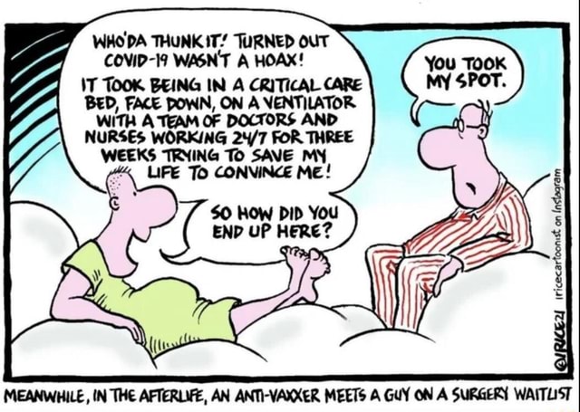 You took my spot - WHO DA THUNK IT! TURNED OUT COVID-19 WASN'T A HOAX ...