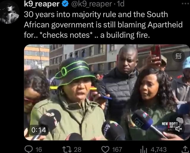 Reaper @kS_reaper 30 years into majority rule and the South African ...