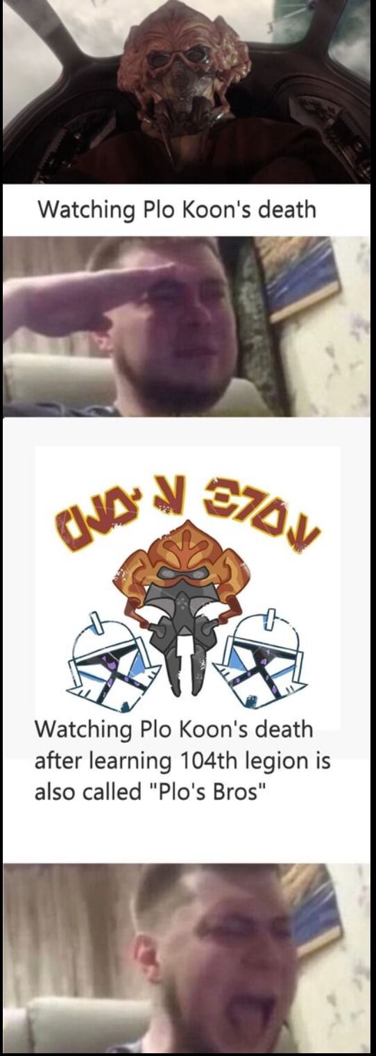 Watching Plo Koon's death Watching Plo Koon's death after learning ...