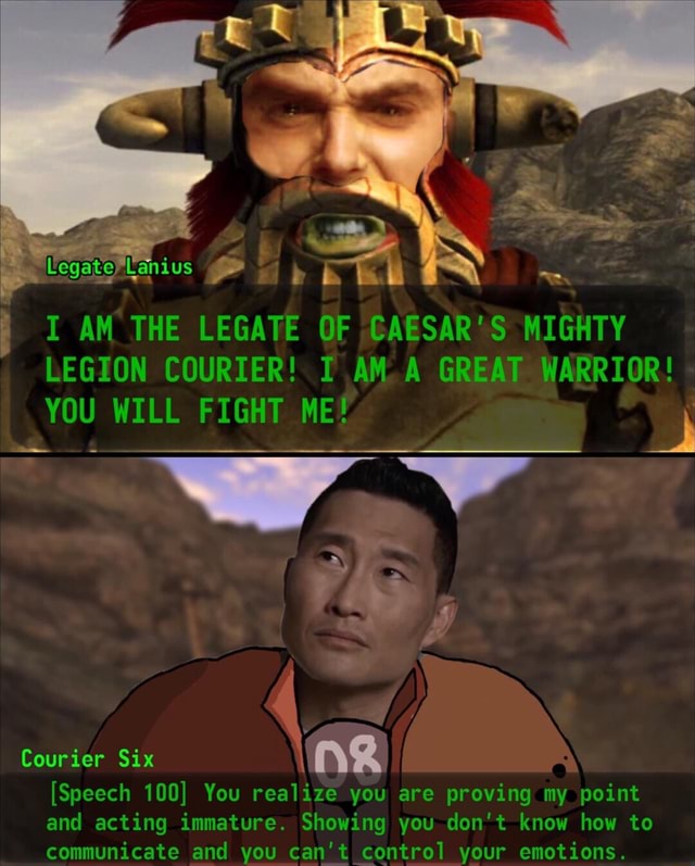 IT AM THE LEGATE OF CAESAR'S MIGHTY LEGION COURIER! I AM GREAT WARRIOR ...