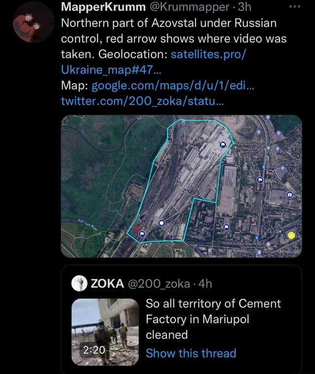 MapperKrumm @Krummapper Northern part of Azovstal under Russian control ...