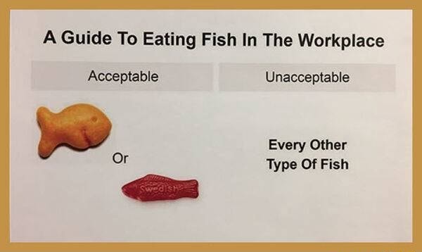 A Guide To Eating Fish In The Workplace Acceptable Unacceptable Every ...