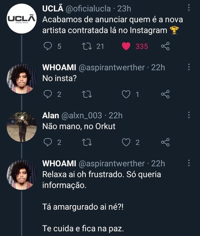 UCLÃ Acabamos de anunciar quem é anova artista contratada lá no ...