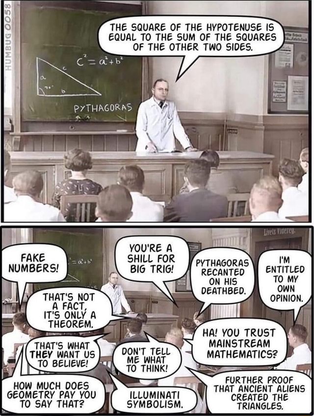 THE SQUARE OF THE HYPOTENUSE IS EQUAL TO THE SUM OF THE SQUARES OF THE ...