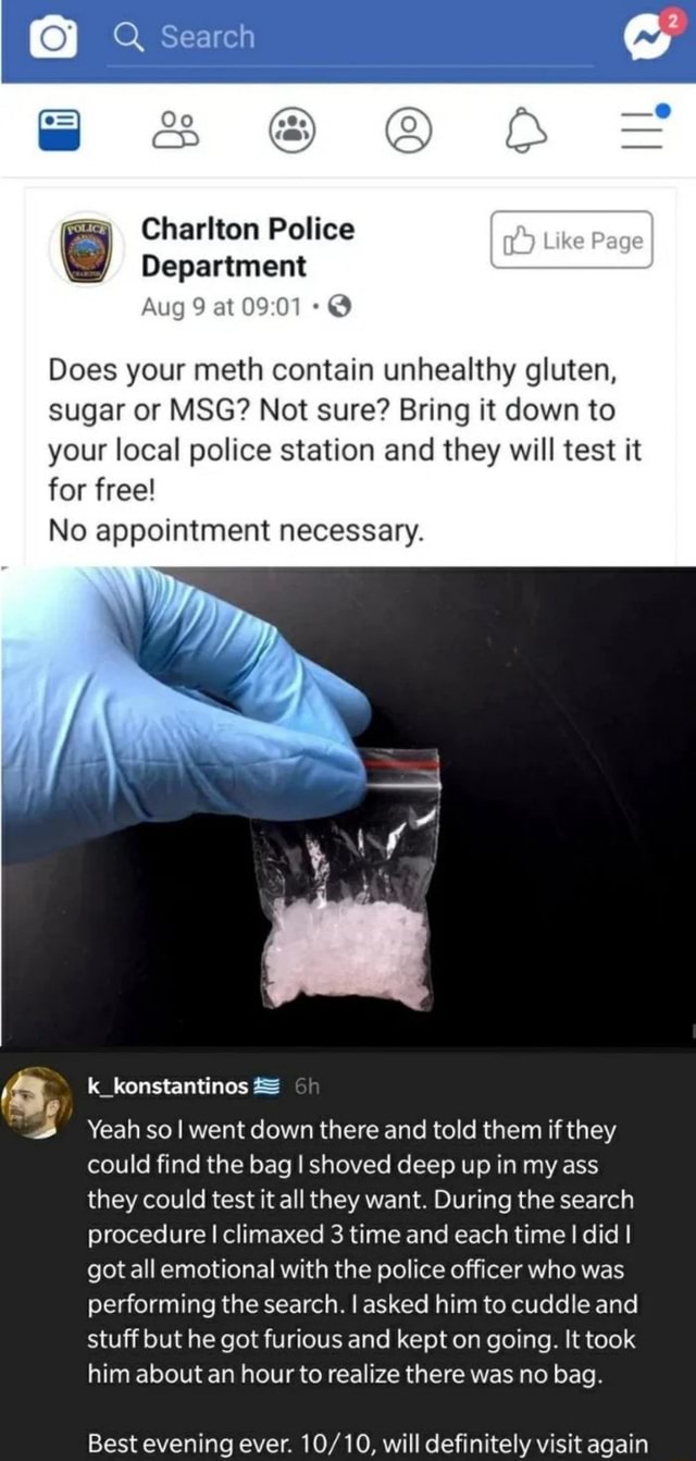 Charlton Police Department Does your meth contain unhealthy gluten ...