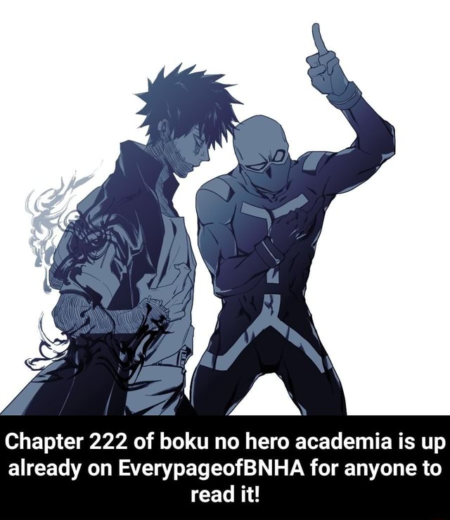Chapter 222 of boku no hero academia is up already on EverypageofBNHA ...