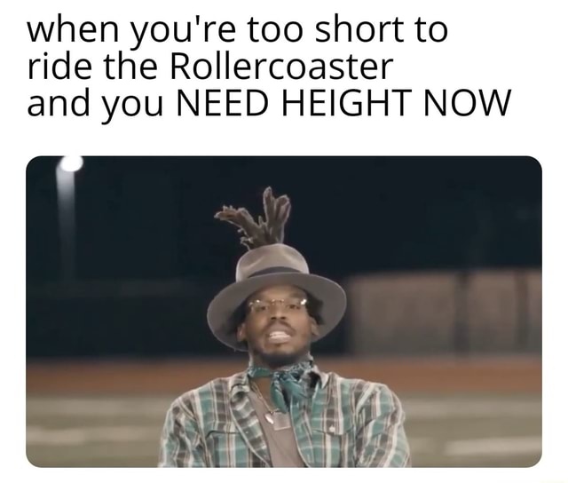 When you're too short to ride the Rollercoaster and you NEED HEIGHT NOW ...