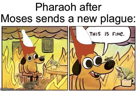 Pharaoh after Moses sends a new plague: - iFunny