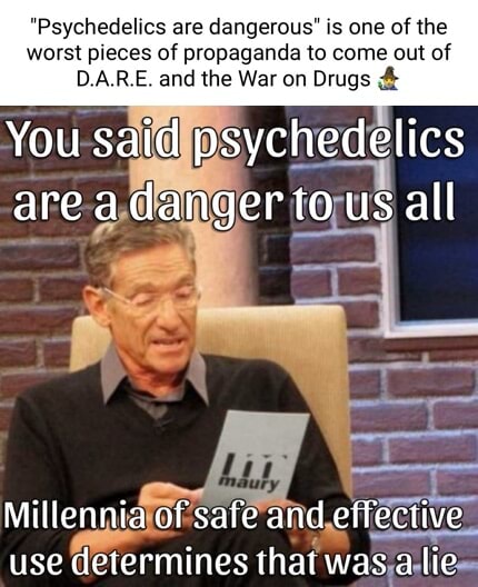 "Psychedelics are dangerous" is one of the worst pieces of propaganda ...