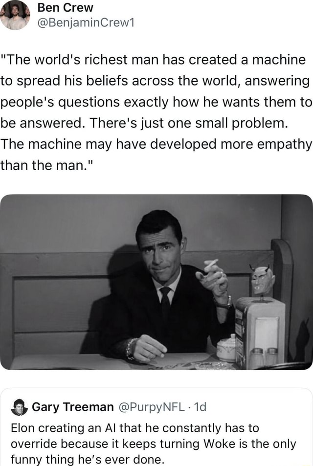 Ben Crew "The world's richest man has created a machine to spread his ...