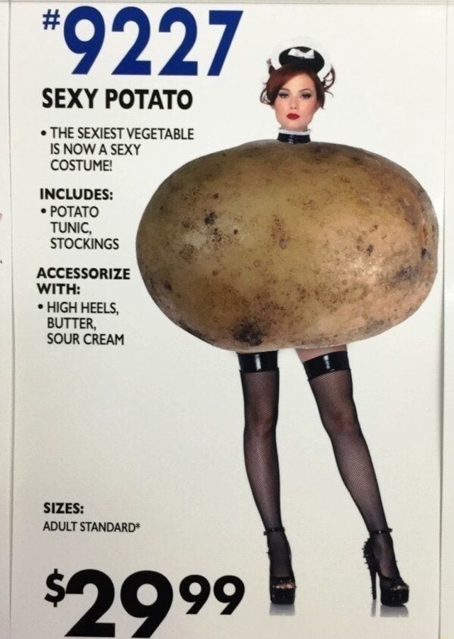 "9227 SEXY POTATO THE SEXIEST VEGETABLE IS NOW A SEXY COSTUME! INCLUDES ...