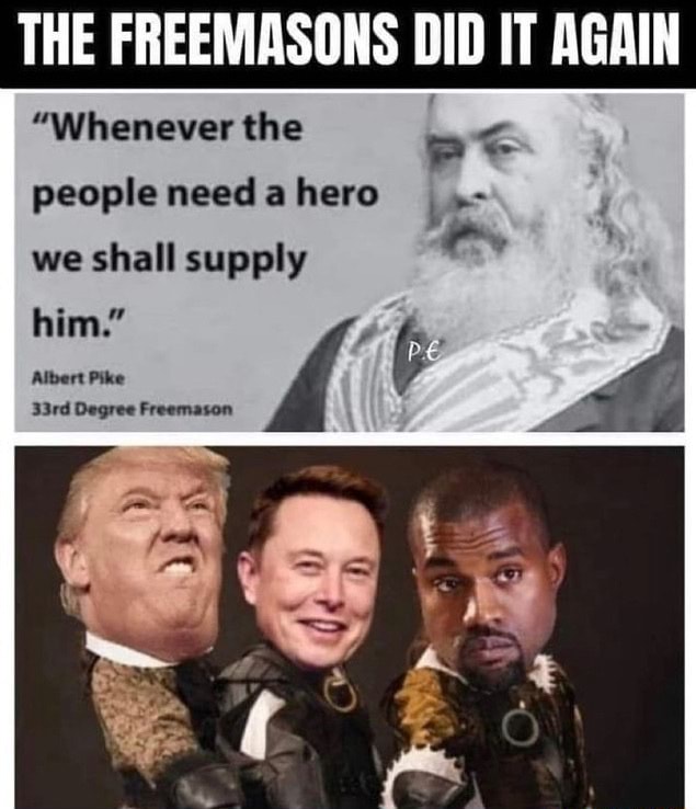 THE FREEMASONS DID IT AGAIN "Whenever the people need a hero we shall ...