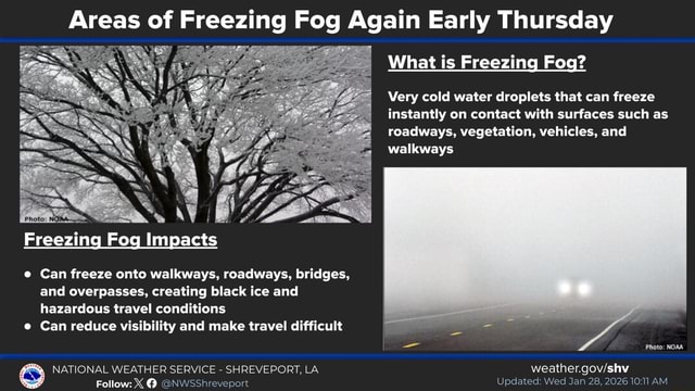 Areas of Freezing Fog Again Early Thursday What is Freezing Fog? Very ...