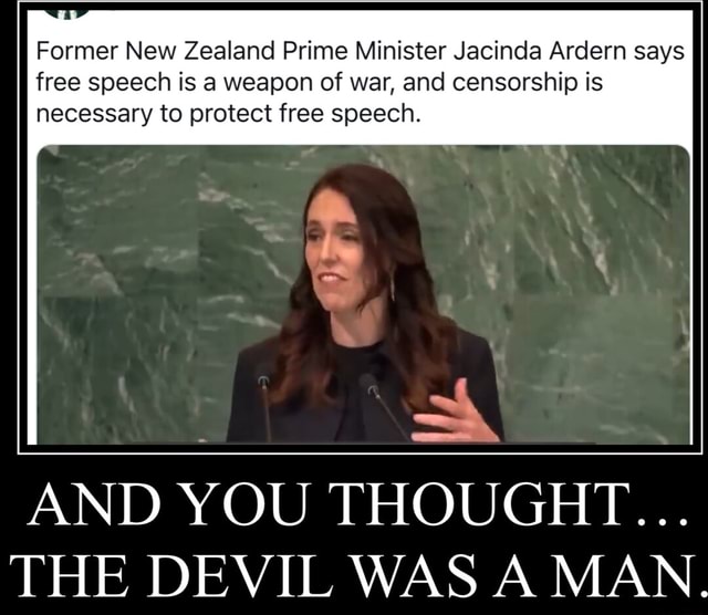 Former New Zealand Prime Minister Jacinda Ardern says free speech is a ...
