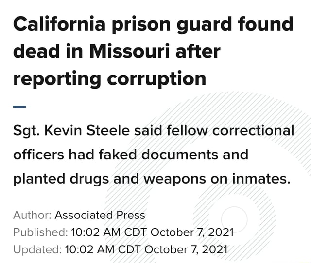California prison guard found dead in Missouri after reporting ...