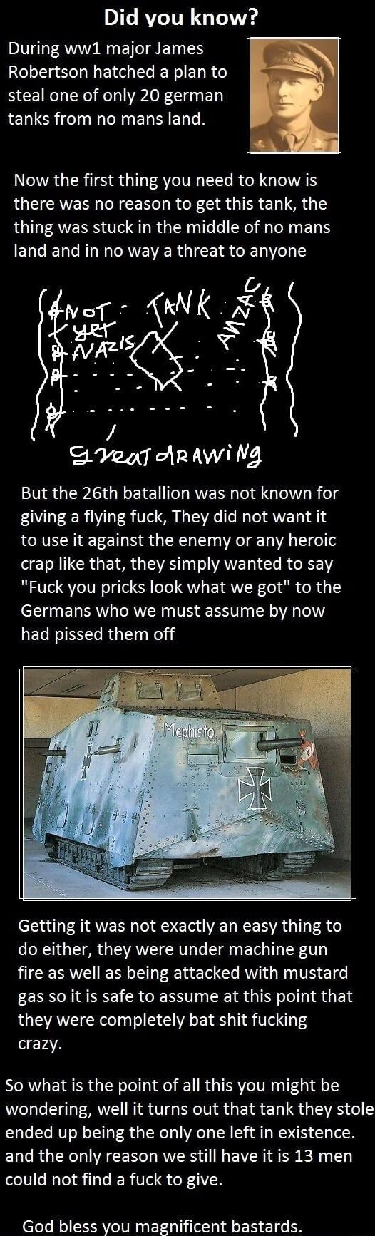 Did you know? During wwi major James Robertson hatched a plan to steal ...