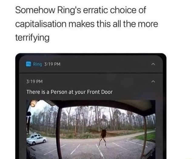 Somehow Ring's erratic choice of capitalisation makes this all the more ...