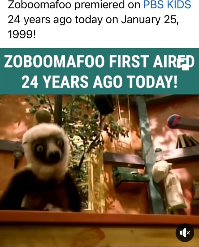 Zoboomafoo premiered on PBS KID 24 years ago today on January 25, 1999! ZOBOOMAFOO FIRST AIRED ...