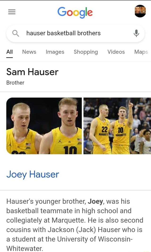 = Google hauser basketball brothers & All News Images Shopping Videos ...