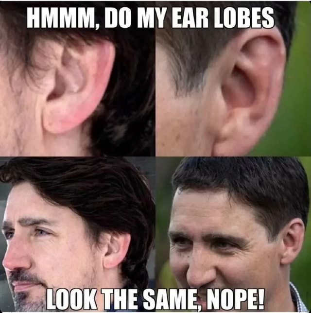 HMMM, DO MY EAR LOBES LOOK THE SAME, NOPE! - iFunny