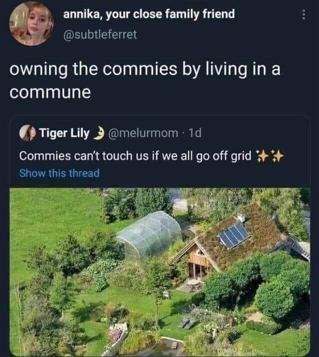 Ae, annika, your close family friend @subtleferret owning the commies ...