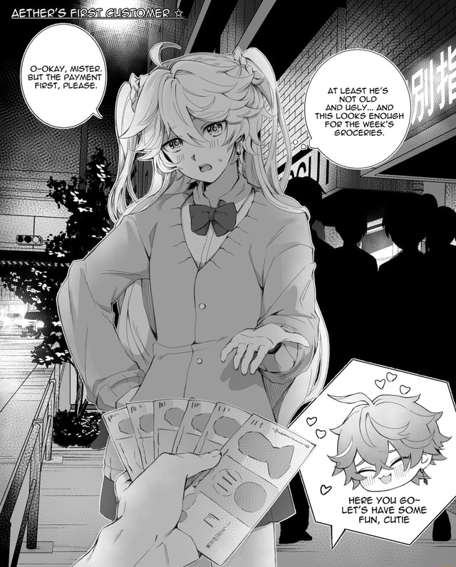 All O-OKAY, MISTER. BUT THE PAYMENT FIRST, PLEASE. AT LEAST HE'S NOT ...