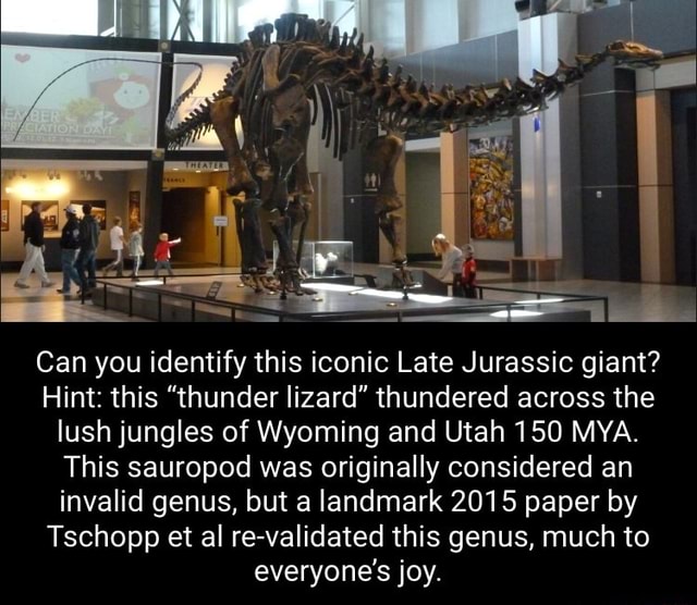 Can you identify this iconic Late Jurassic giant? Hint: this "thunder ...