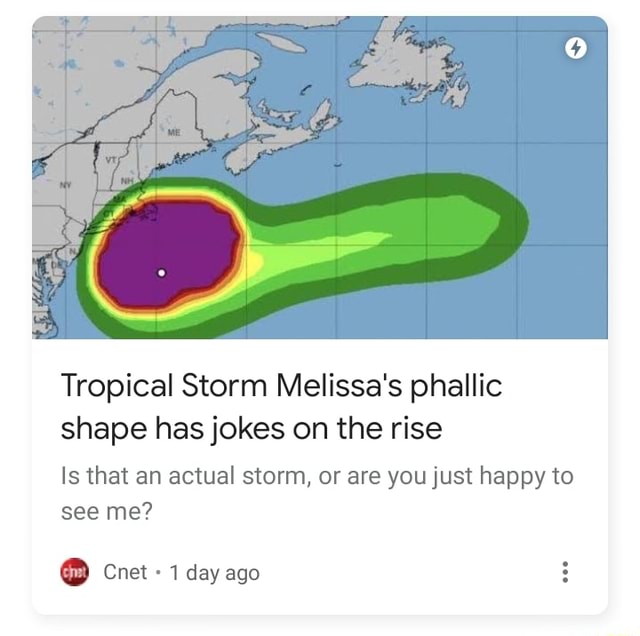 Tropical Storm Melissa's phallic shape has jokes on the rise Is that an ...