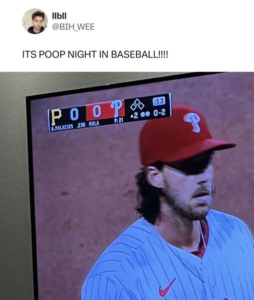 Whit WEE ITS POOP NIGHT IN BASEBALL!!! - iFunny