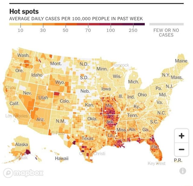 Select Coronavirus Tracking Maps (26July 2021), New York Times - Hot ...