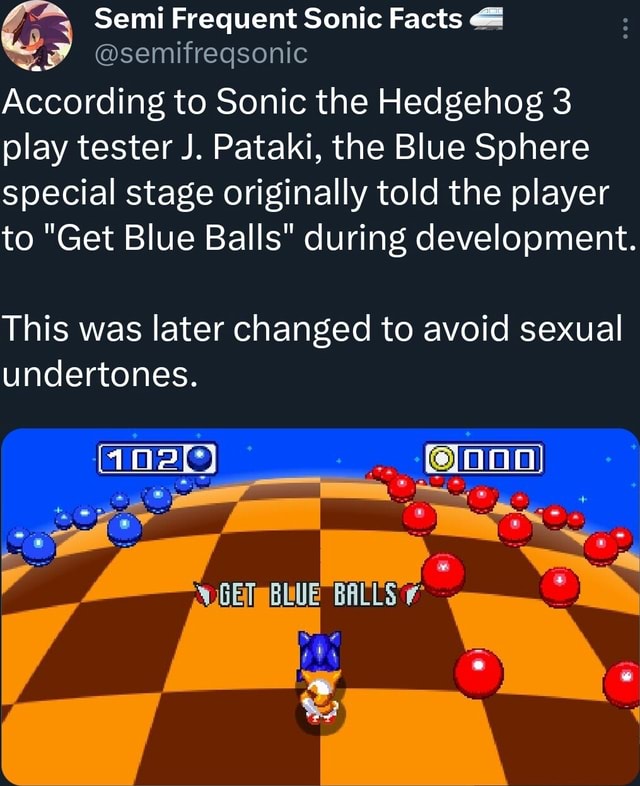 Semi Frequent Sonic Facts According to Sonic the Hedgehog 3 play tester ...