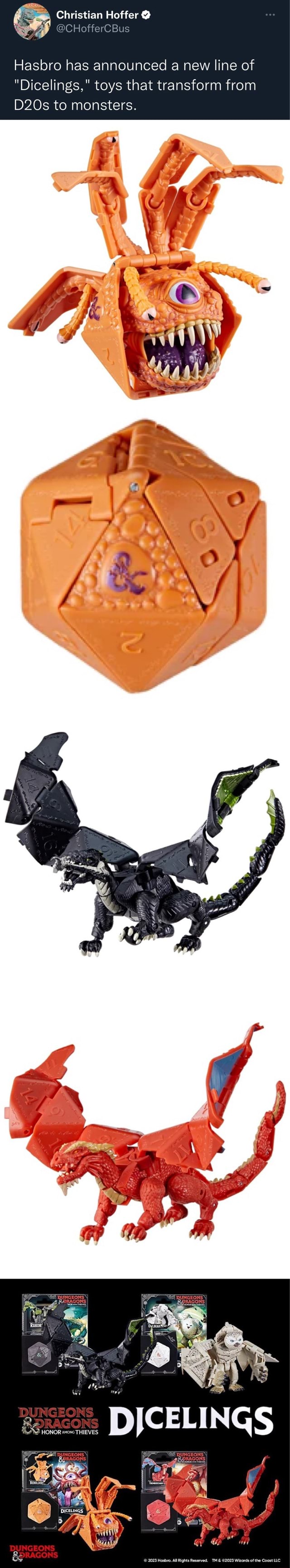 Christian Hoffer Hasbro has announced a new line of "Dicelings," toys ...