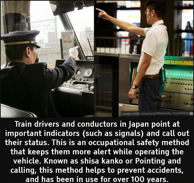Train drivers and conductors in Japan point at important indicators ...