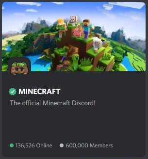 MINECRAFT The official Minecraft Discord! 136,526 Online @ 600,000 ...