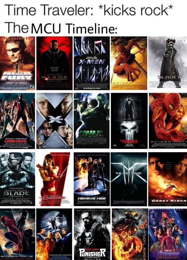 Time Traveler: *kicks rock* The MCU Timeline: - iFunny