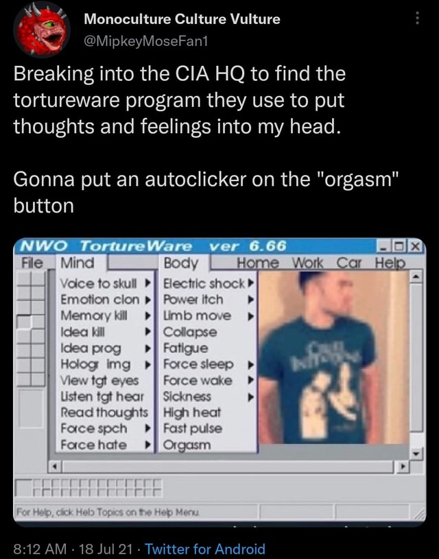 Monoculture Culture Vulture @MipkeyMoseFan1 Breaking into the CIA HQ to ...