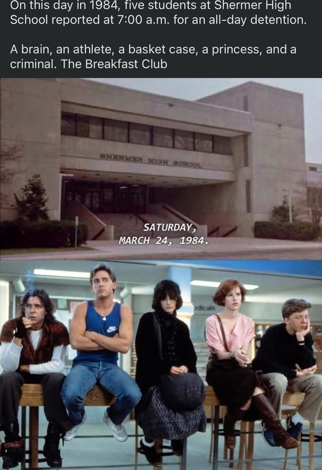 On this day in 1984, five students at Shermer High School reported at 7 ...