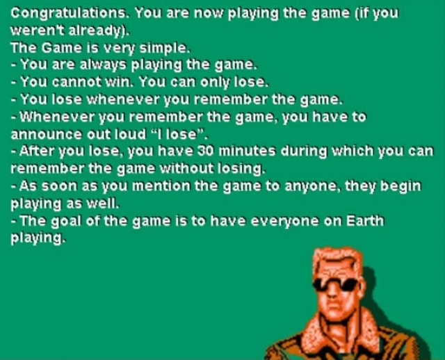 Congratulations. You are now playing the game (if you weren't already ...