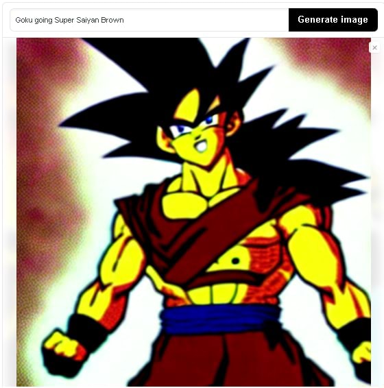 Goku going Super Saiyan Brown - Generate imayo - iFunny