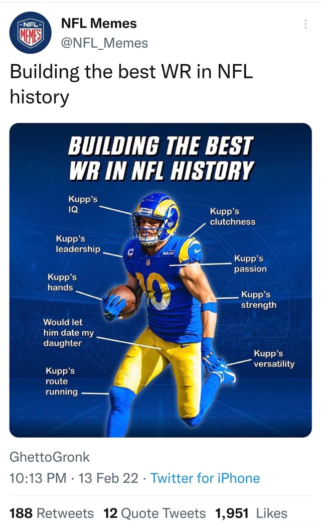 NFL Memes @NFL_Memes Building the best WR in NFL history BUILDING THE ...