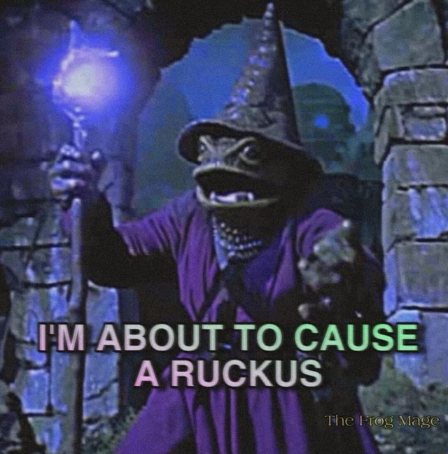 'M ABOUT TO CAUSE RUCKUS The Frog Mage - iFunny
