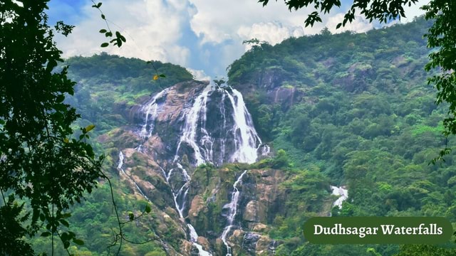 Dudhsagar Waterfall: A breathtaking cascade of milky waters amidst lush ...