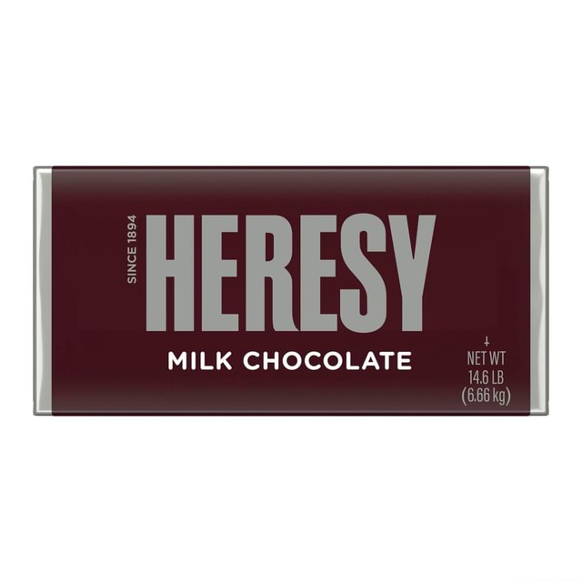 Y 2 o 2 a HERESY MILK CHOCOLATE i - iFunny