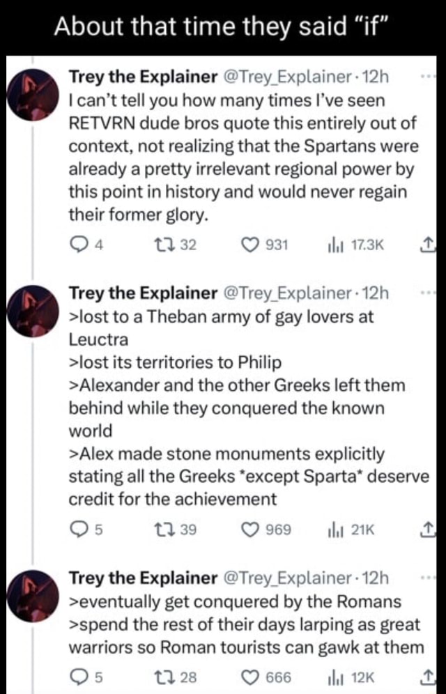 About that time they said "if" Trey the Explainer @Trey Explainer-12h I ...