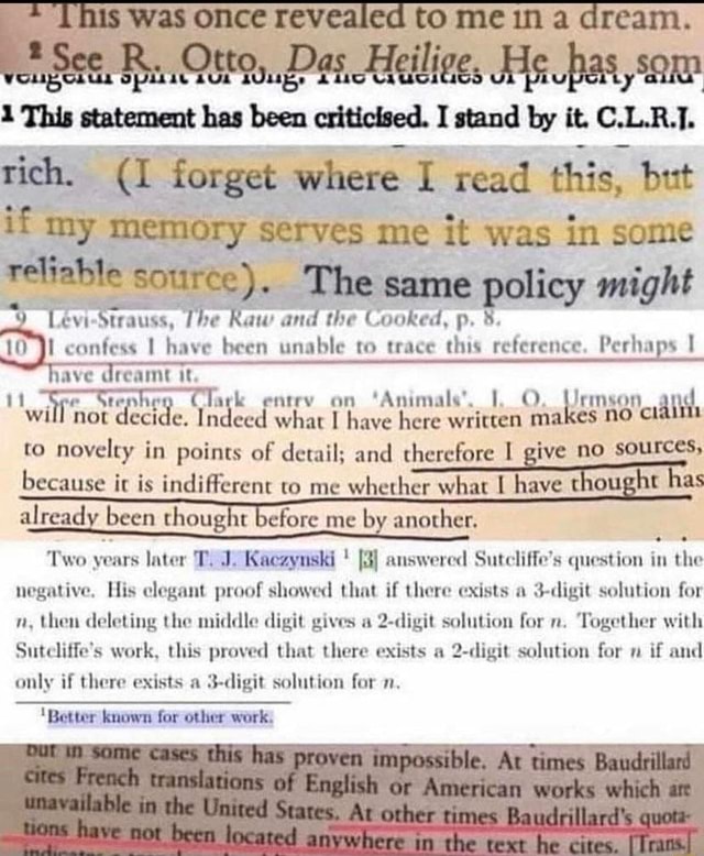 * This was once revealed to me in a dream. See, RR, Otto, as, Heilige ...