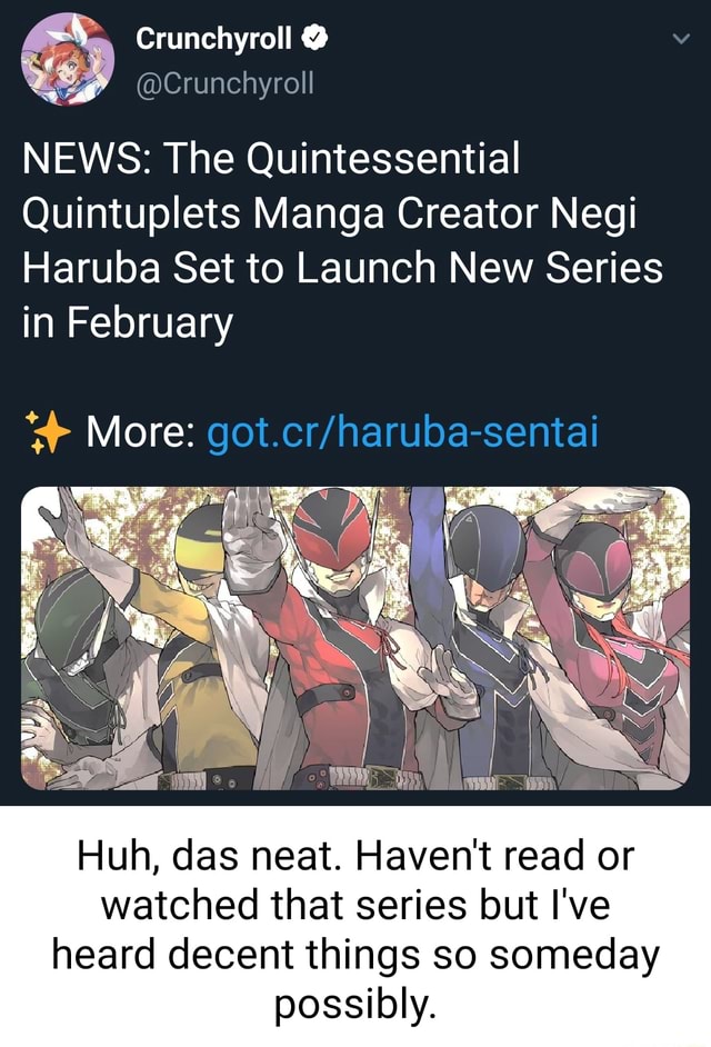 Crunchyroll @ @Crunchyroll NEWS: The Quintessential Quintuplets Manga ...