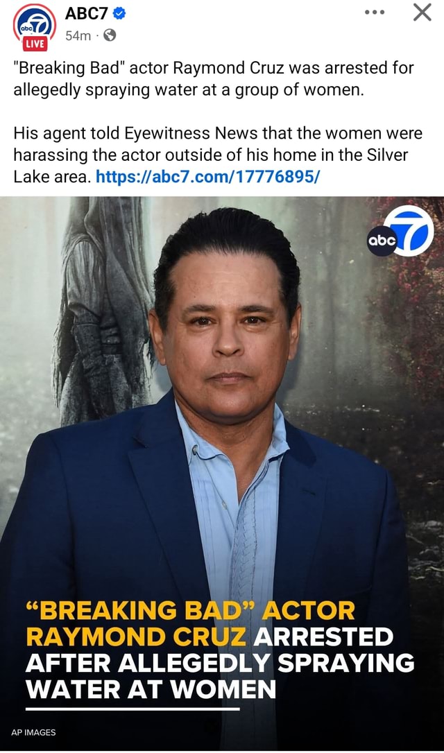 ABC7 "Breaking Bad" actor Raymond Cruz was arrested for allegedly ...