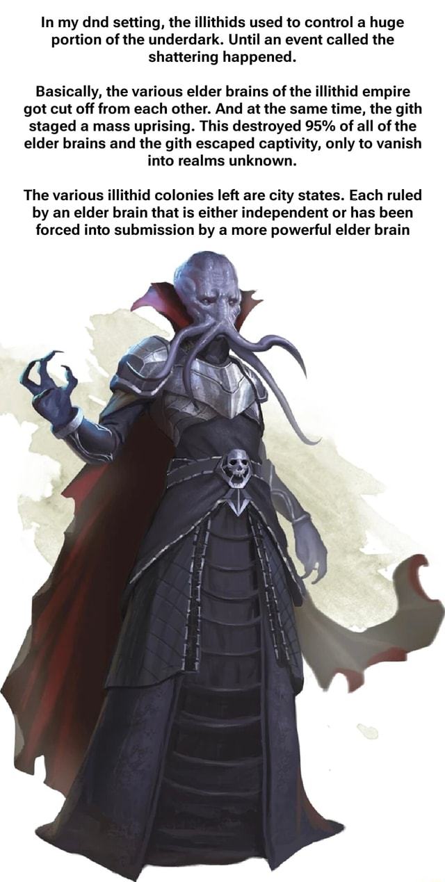 In my dnd setting, the illithids used to control a huge portion of the ...