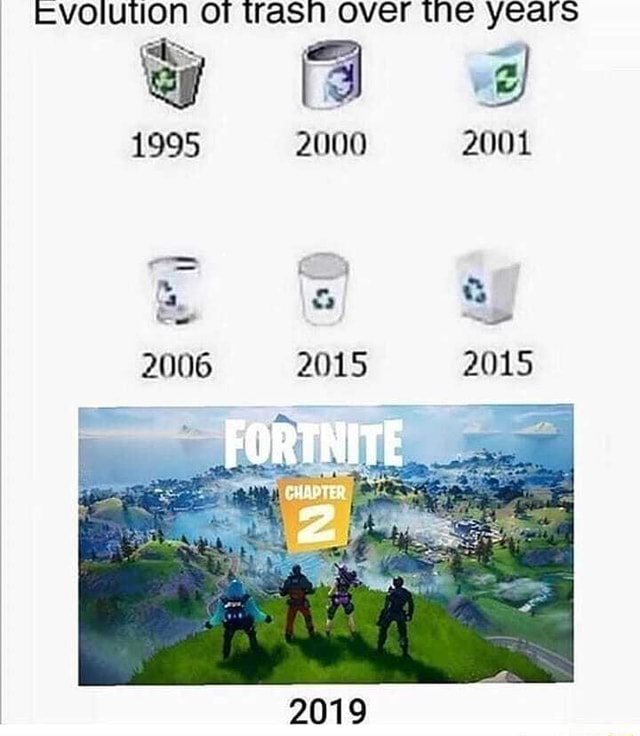 Evolution of trash over tine years 1995 2000 2001 - iFunny