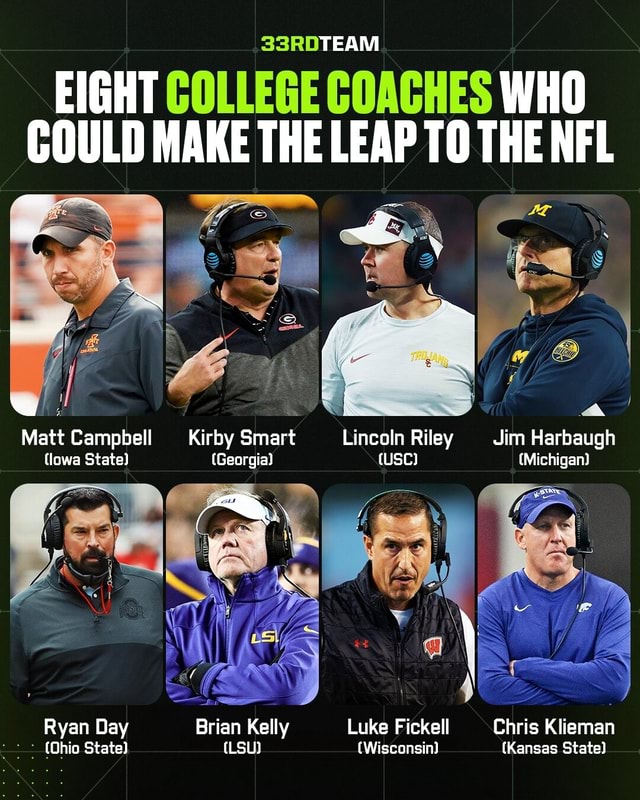 TEAM EIGHT COLLEGE COACHES WHO COULD MAKE THE LEAP THE NFL . 'SS Matt ...